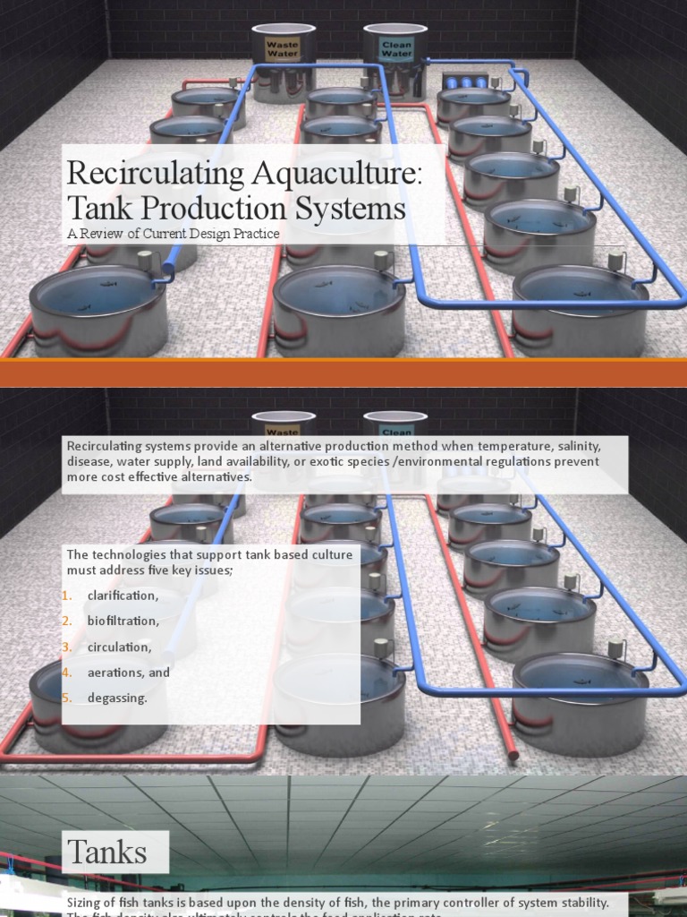 Recirculating Aquaculture: Tank Production Systems: A Review of Current ...