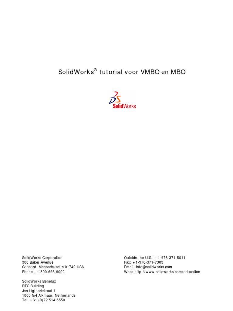 Tutorial Solidworks | PDF | 3 D Modeling | Angle