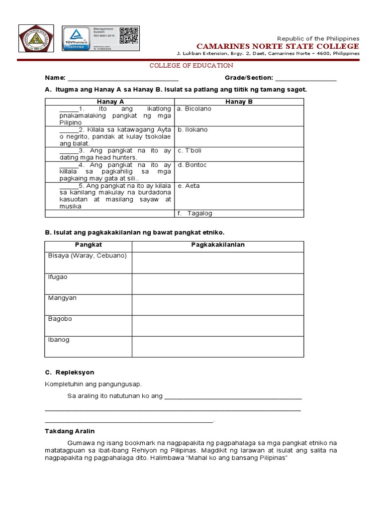 Activity Sheet | PDF