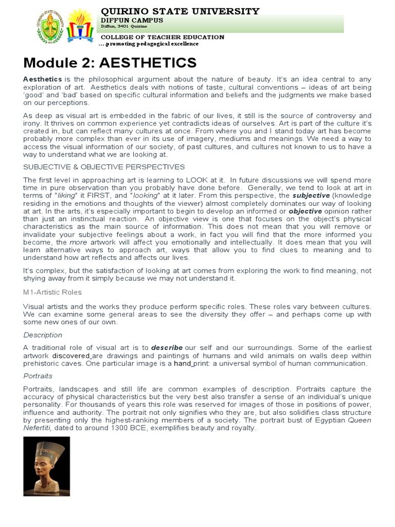 Art Appreciation Module 2 | PDF | Abstract Art | Narrative