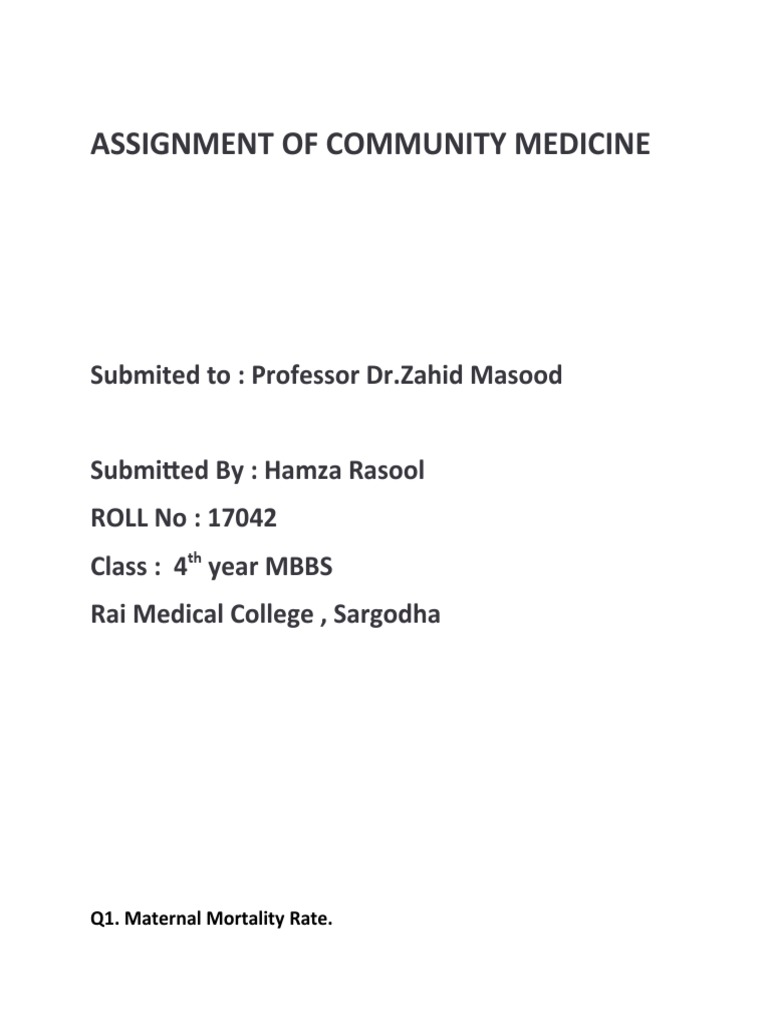 Tools of Epidemiology by Hamza Rasool Noorka | PDF | Incidence ...