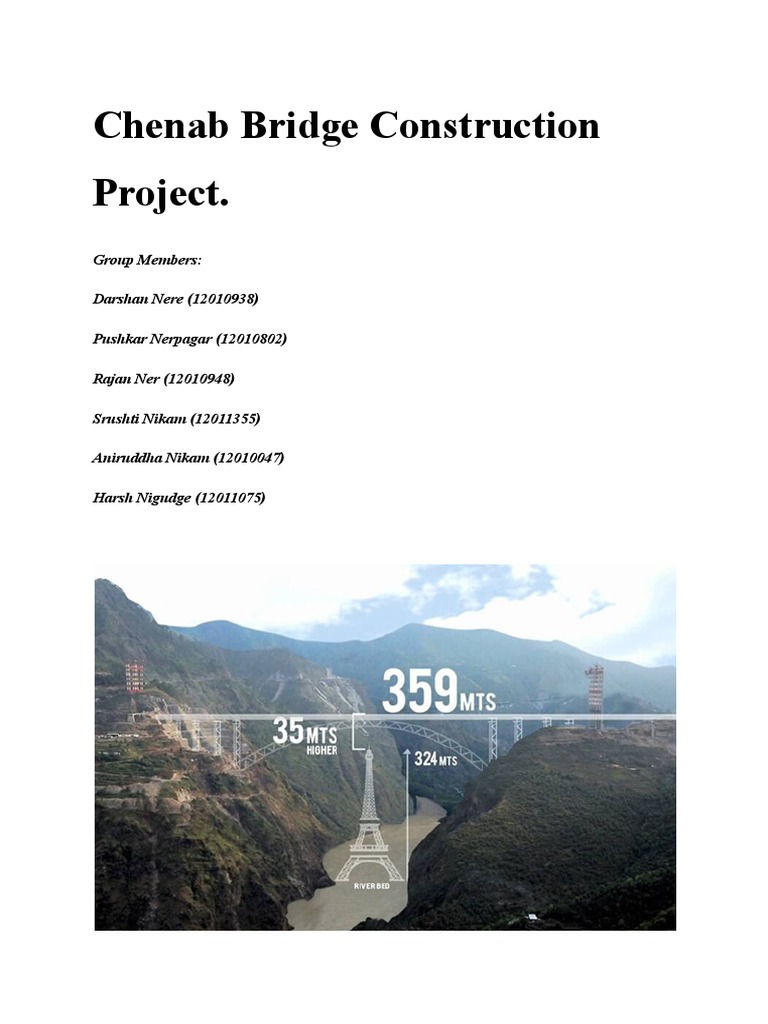 Chenab Bridge Construction Project | PDF | Structural Engineering ...