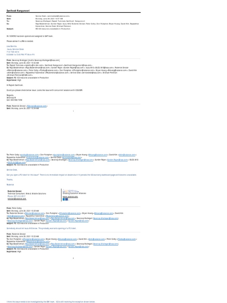 ICS Resource Unavailable in Production | PDF | Computer Mediated ...