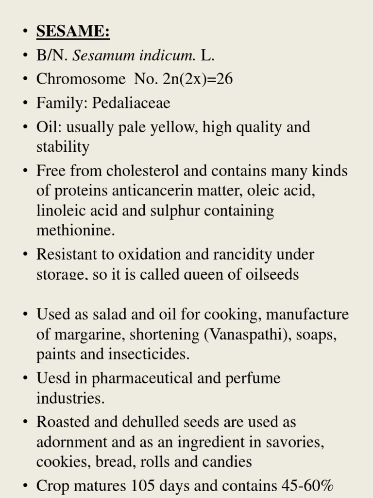 Sesame | PDF | Plant Breeding | Sesame