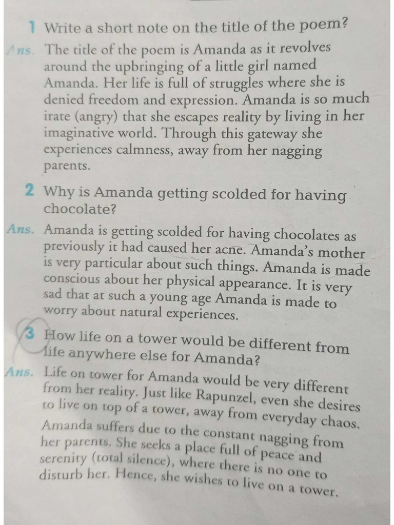 Amanda Notes | PDF