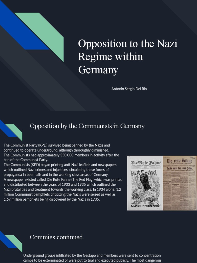 Opposition To The Nazi Regime Within Germany | PDF | Gestapo | German ...
