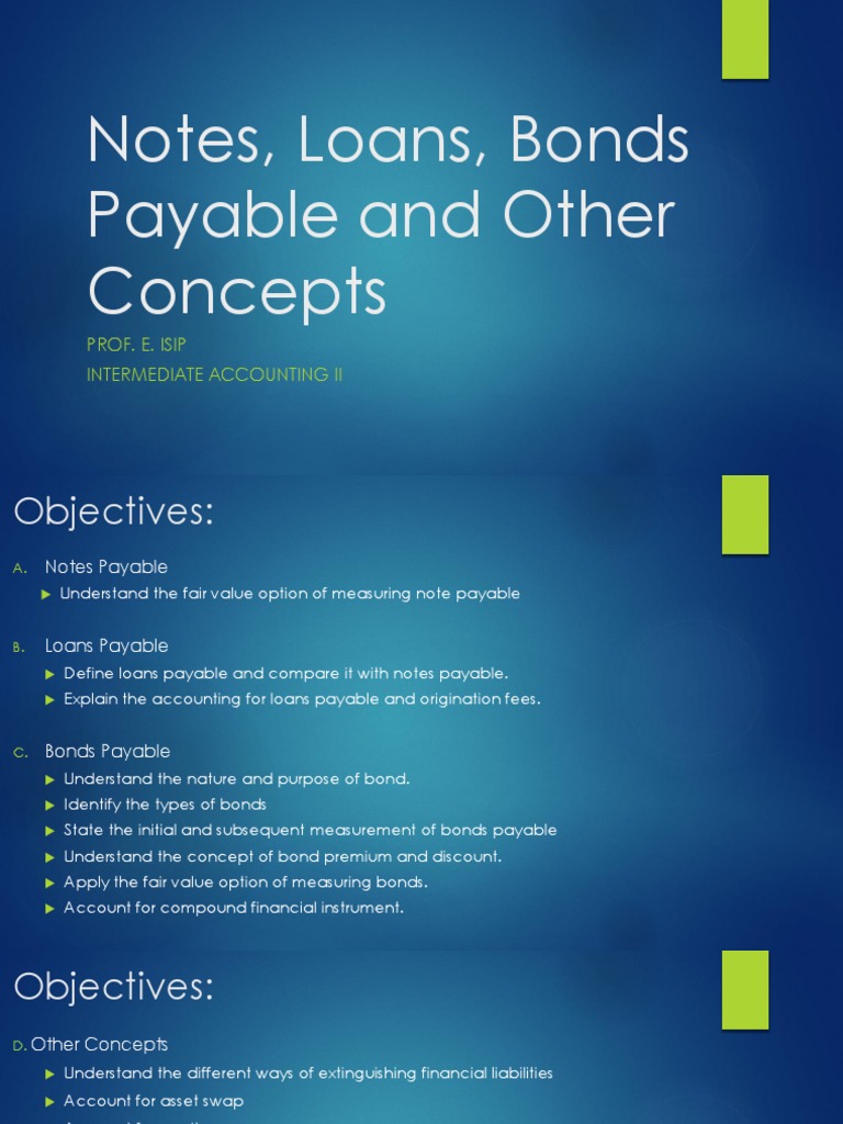Other Topic To Notes Payable, Loans and Bonds Payable | PDF | Bonds ...
