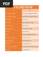 Filipinisms | PDF | English Language | Grammar
