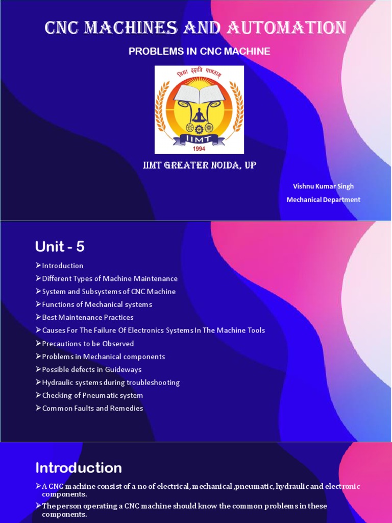 CNC Machines and Automation: Problems in CNC Machine | PDF | Numerical ...