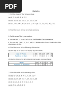 CBSE Clas 7 Maths Worksheet - Data Handling | PDF | Arithmetic Mean ...