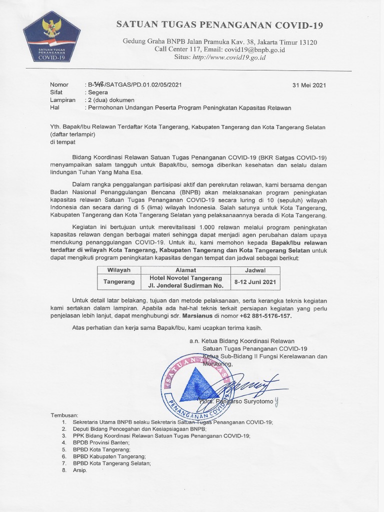 B-348 Surat Permohonan Undangan Peserta Program Peningkatan Kapasitas ...