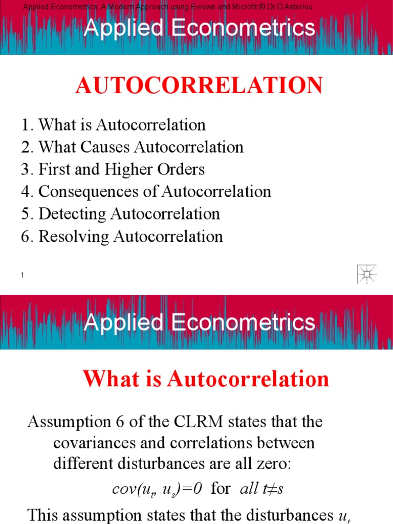 Autocorrelation-Applied Tests | PDF | Autocorrelation | Ordinary Least ...