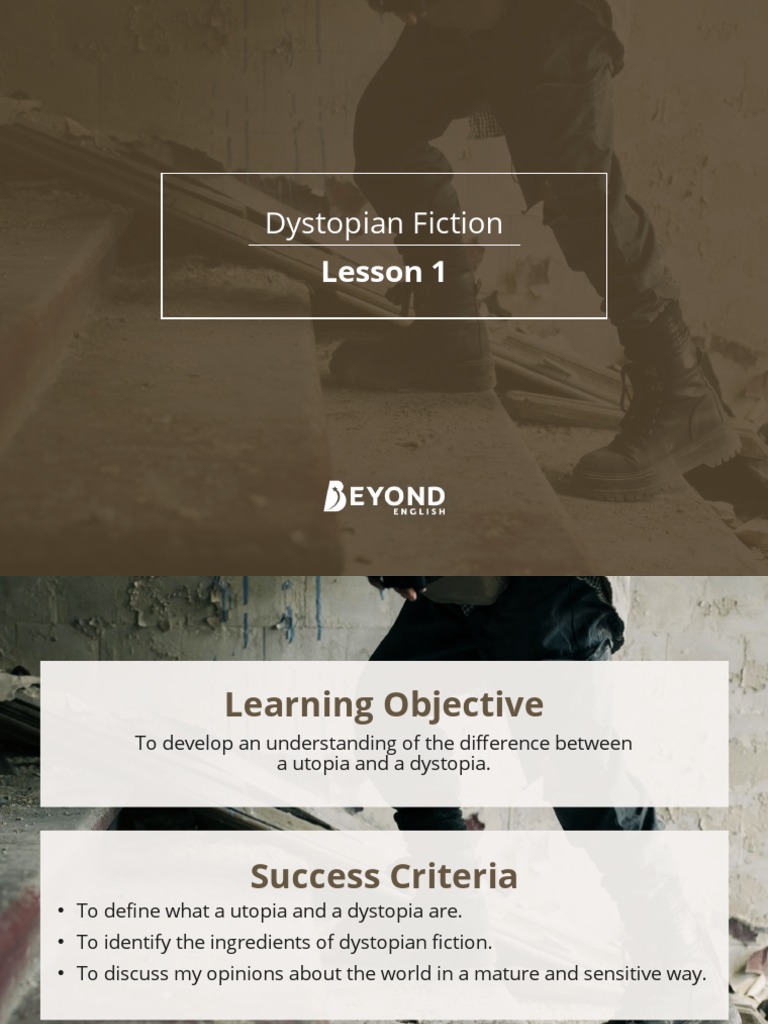 Dystopian Fiction Lesson 1 PowerPoint | PDF | Dystopia | Utopian And ...