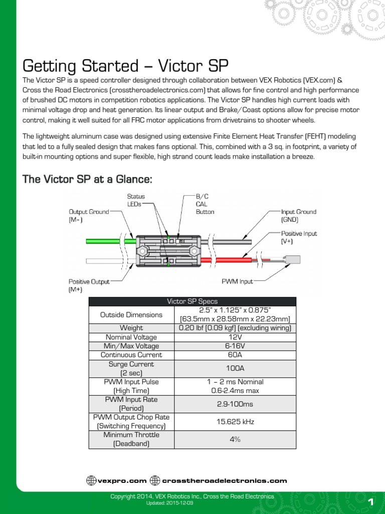 Victor SP Quick Start Guide 20151209 | Download Free PDF | Electrical ...