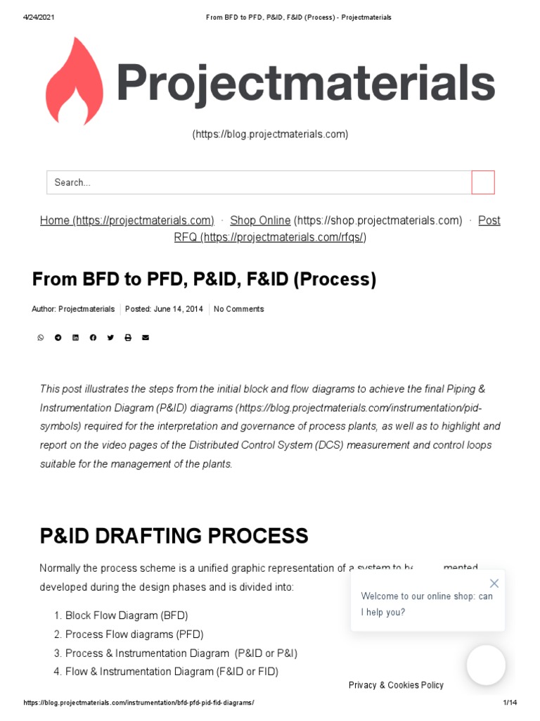 Guide to BFD, PFD, P&ID and F&ID diagrams | PDF | Instrumentation | Valve
