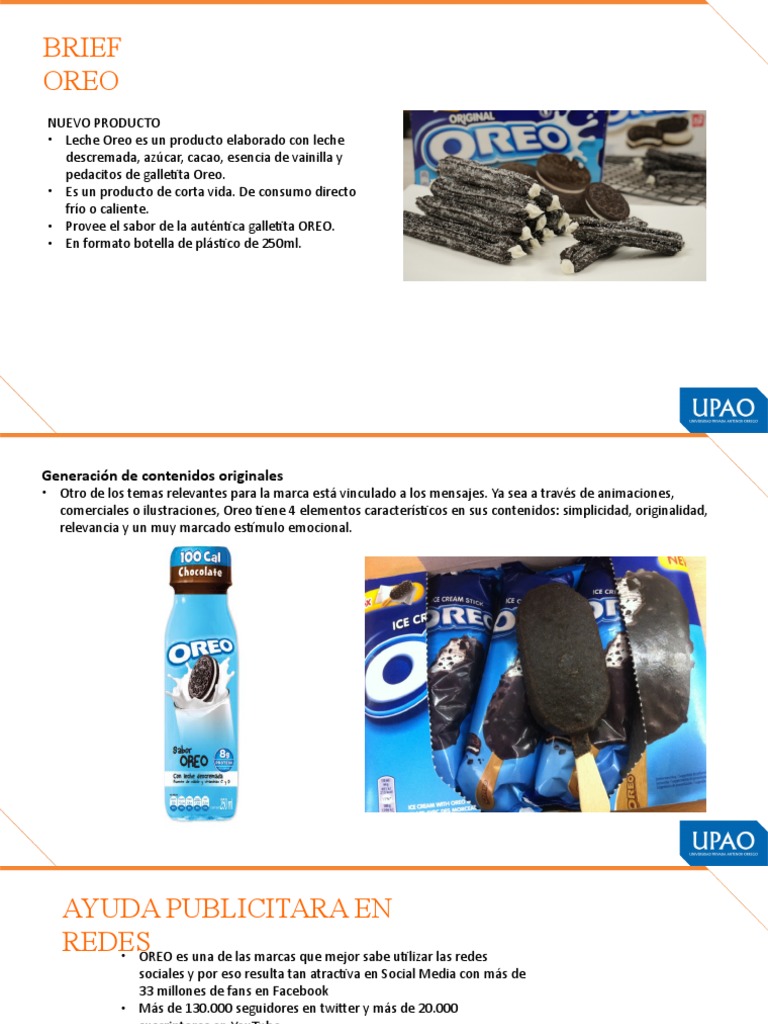 Brief Oreo | PDF | Leche | Proteínas