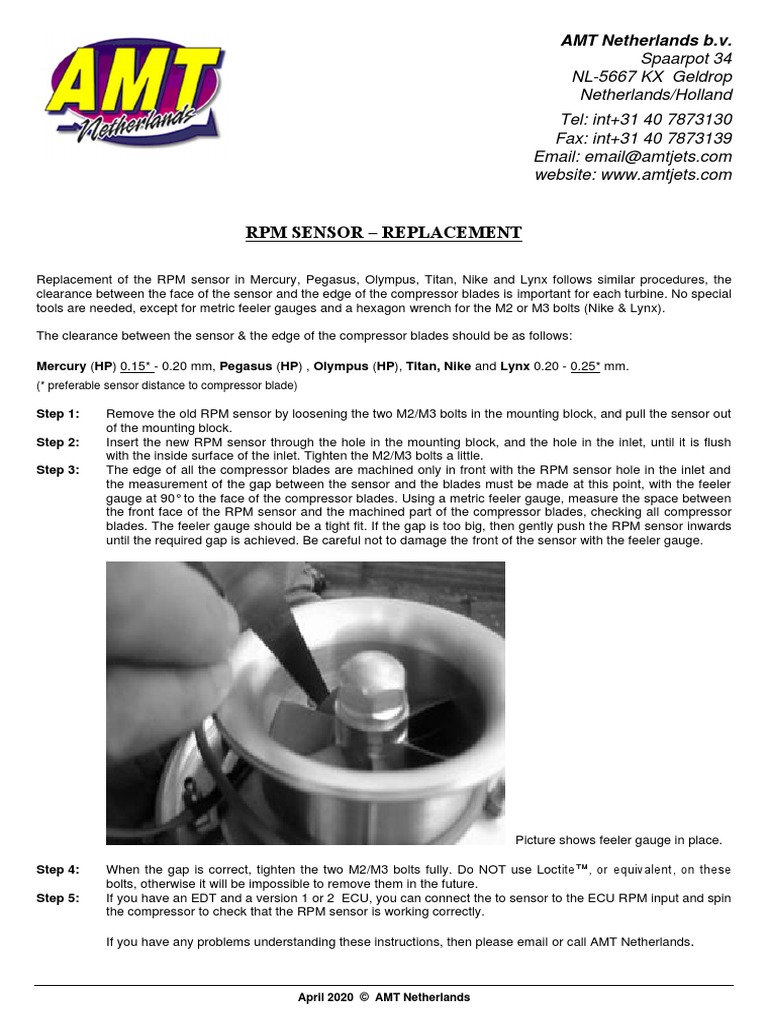 RPM Sensor Instructions April 2020 - 2 | PDF | Rotating Machines ...