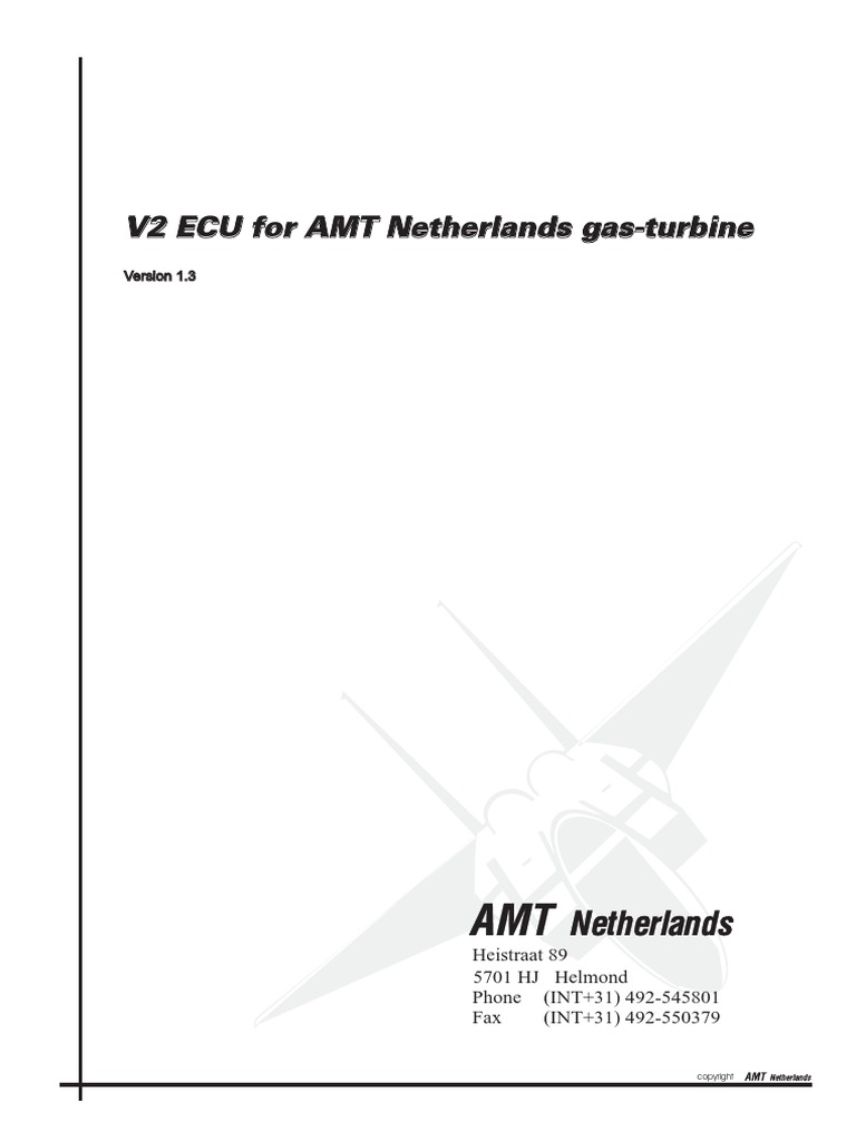 V2 ECU For AMT Turbines | PDF | Throttle | Electrical Connector