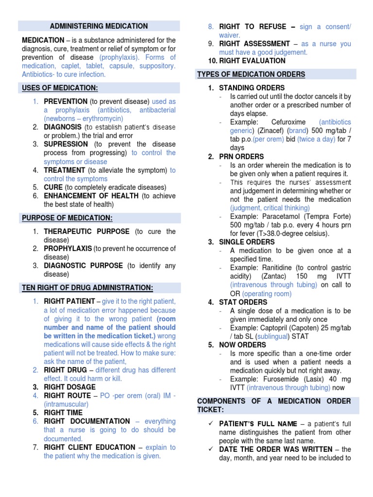 Finals Rle Notes | PDF | Syringe | Injection (Medicine)