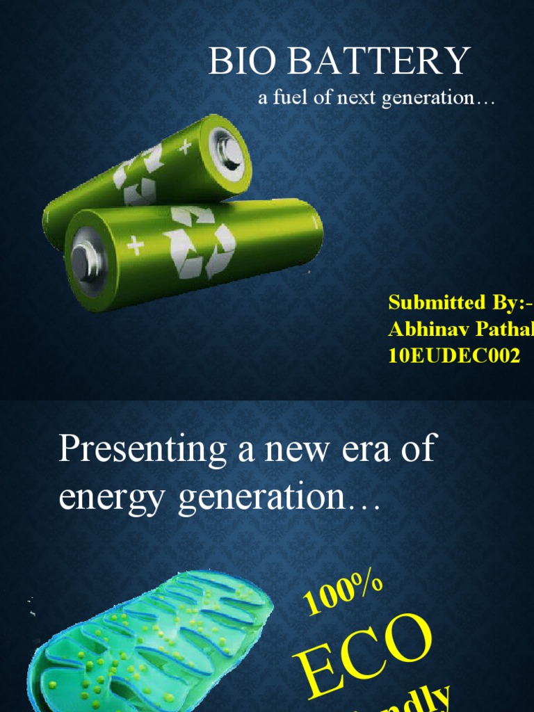Bio Battery | PDF | Energy Storage | Chemistry