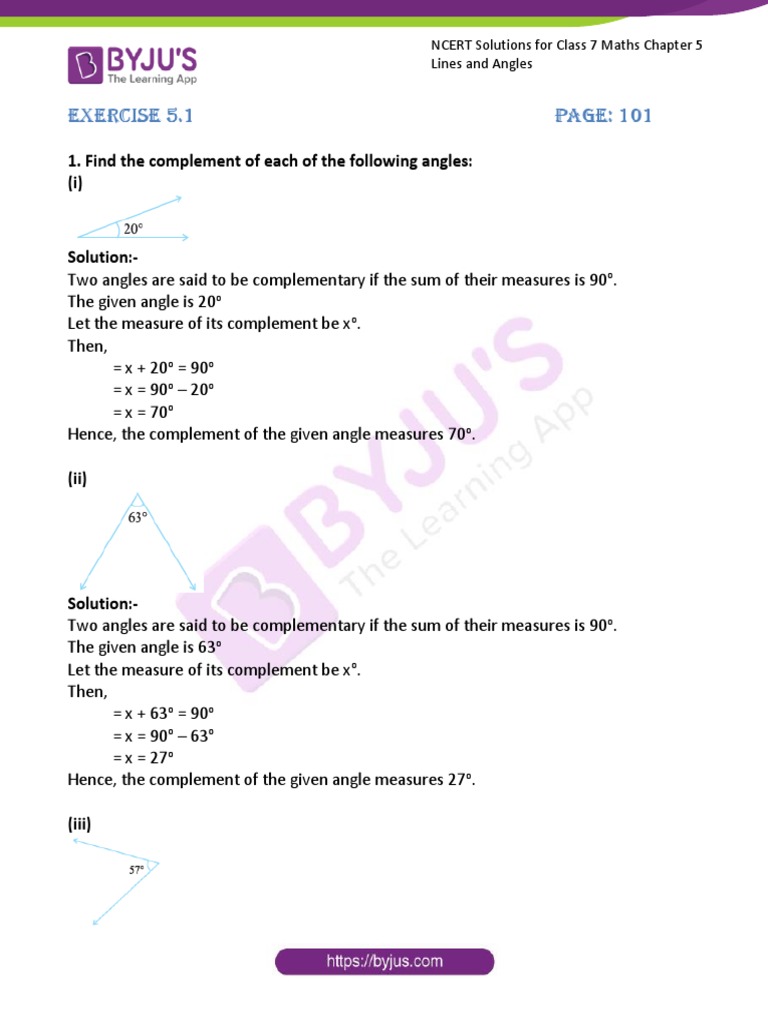 NCERT Class 7 Maths: Lines & Angles | PDF | Angle | Euclidean Plane ...
