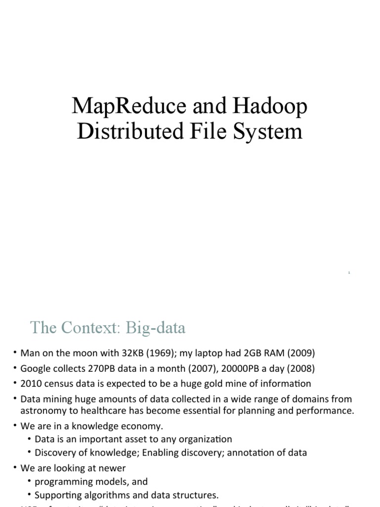 Mapreduce and Hadoop Distributed File System | PDF | Map Reduce | Apache Hadoop