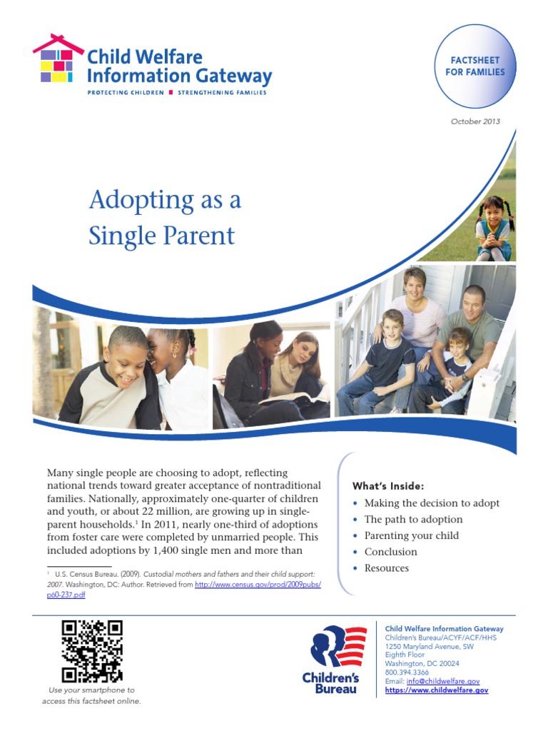 Adopting as a Single Parent Factsheet | PDF | Single Parent | Adoption
