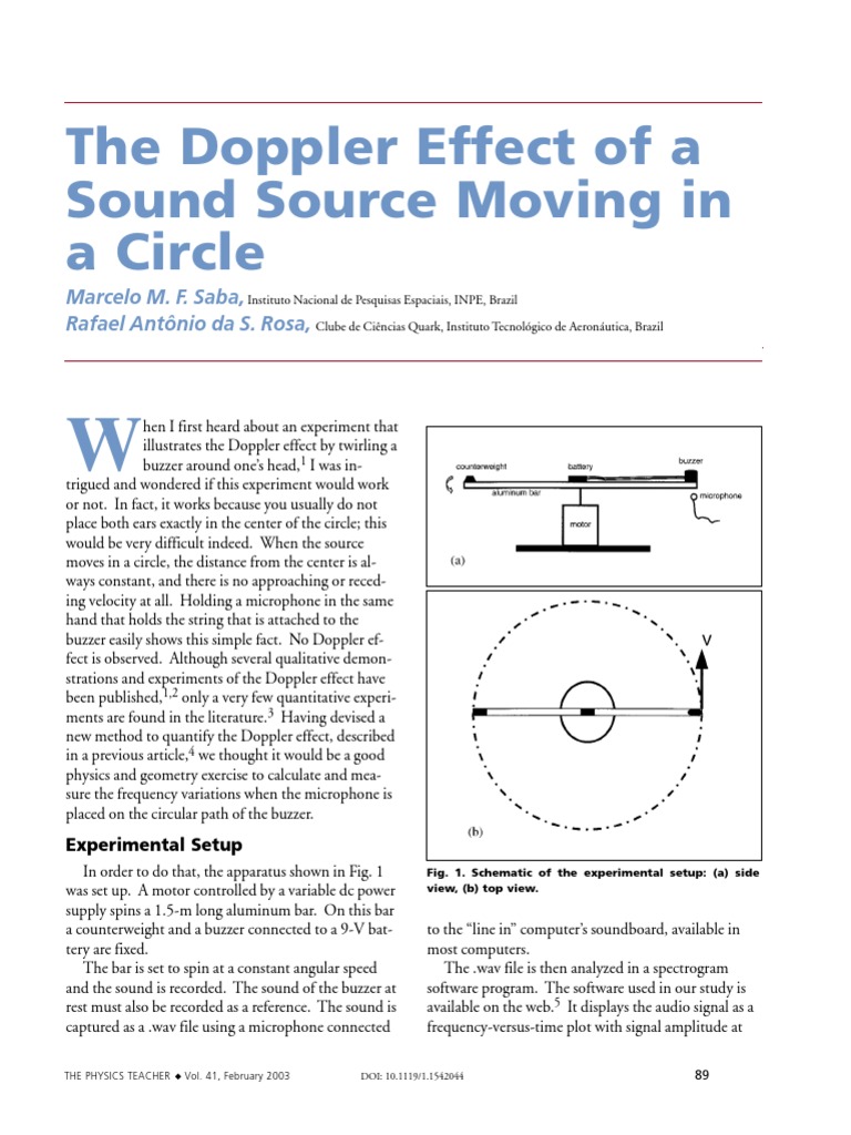 Doppler Experiment | PDF | Doppler Effect | Angle