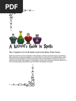 Magic Training Spells + Descriptions | PDF