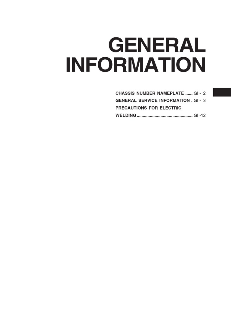 GI (General Information) | PDF | Electrical Connector | Electrical Wiring