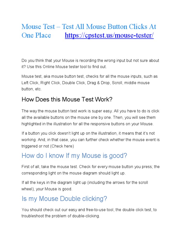Mouse Click Test | PDF