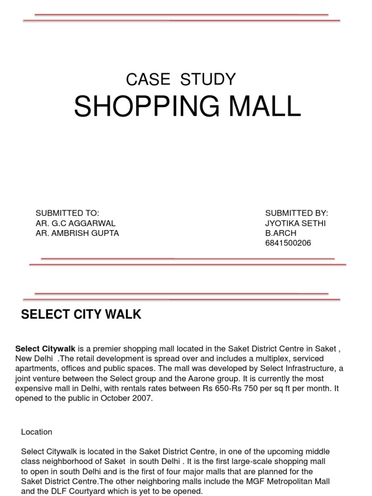 Shopping Mall: Case Study | PDF | Building Engineering | Nature