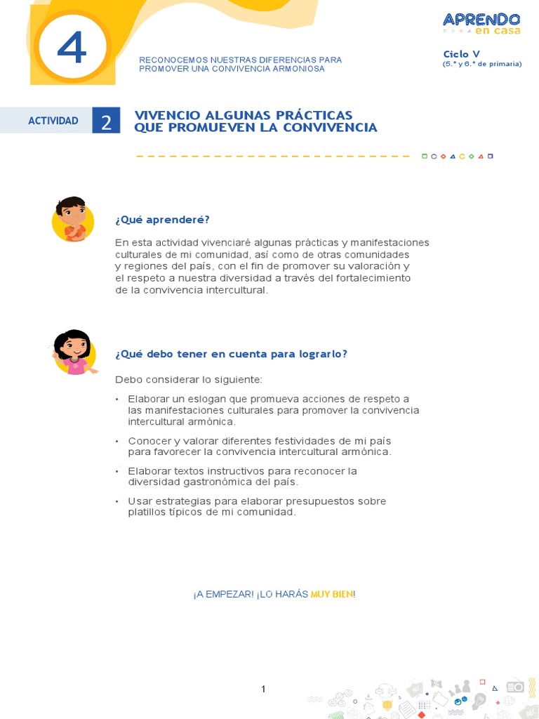 Promoviendo la Convivencia Intercultural | PDF | Artes (general ...