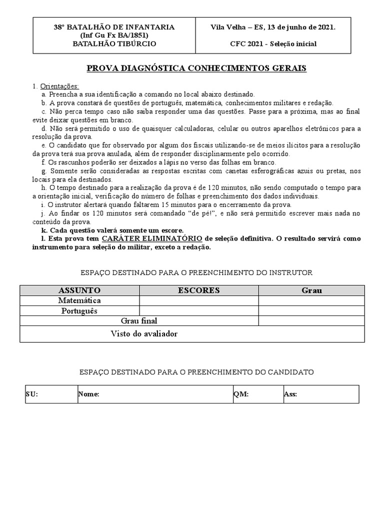 2 Prova CFC | PDF | Idiomas | Science