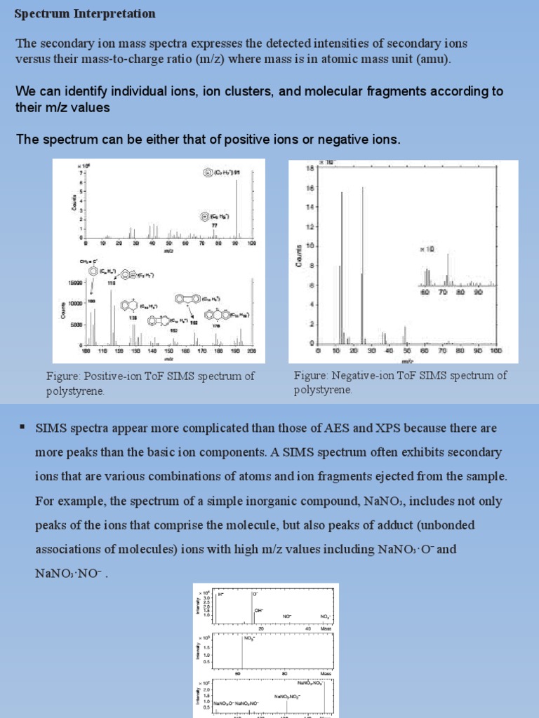 Lec - 23 - SIMS Spectrum Analyisis | PDF | Time Of Flight Mass ...