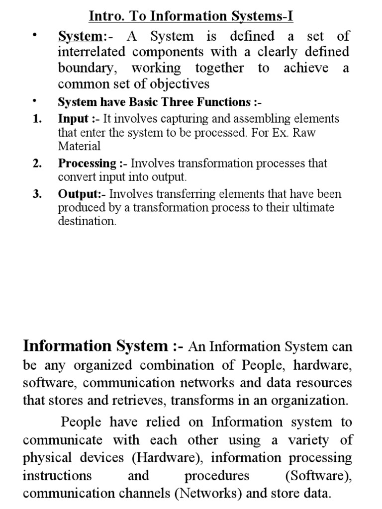 Interrelated Components With A Clearly Defined Boundary, Working ...