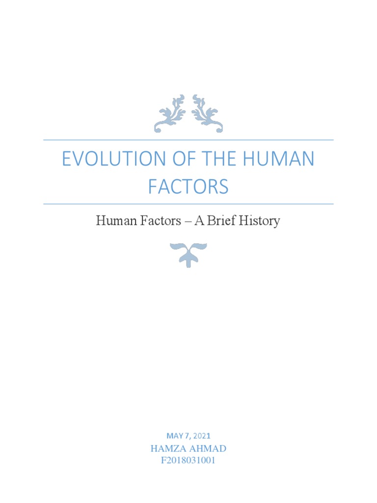 History of Human Factors Evolution | PDF | Human Factors And Ergonomics ...