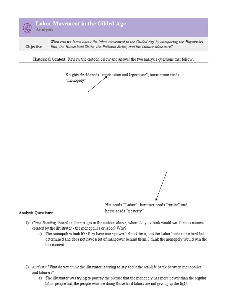 Labor Movement in The Gilded Age - 3.0 | PDF | Strike Action | Labor