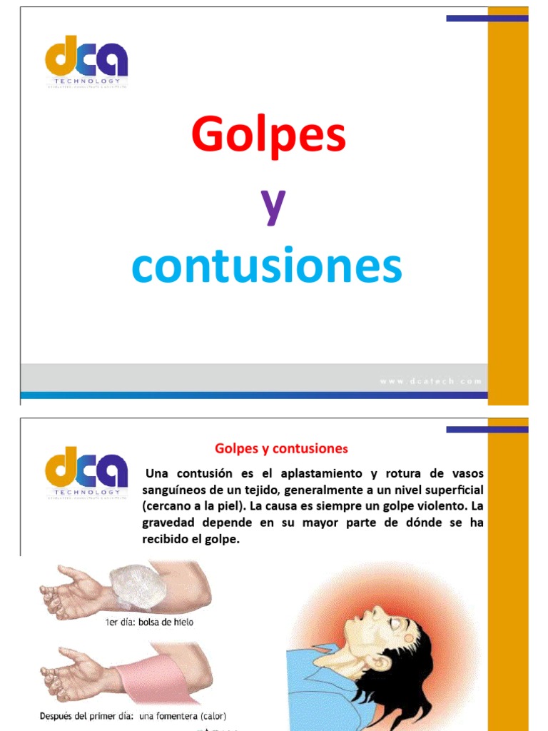 Tipos y cuidados de contusiones | PDF | Lesión | Enfermedades y ...