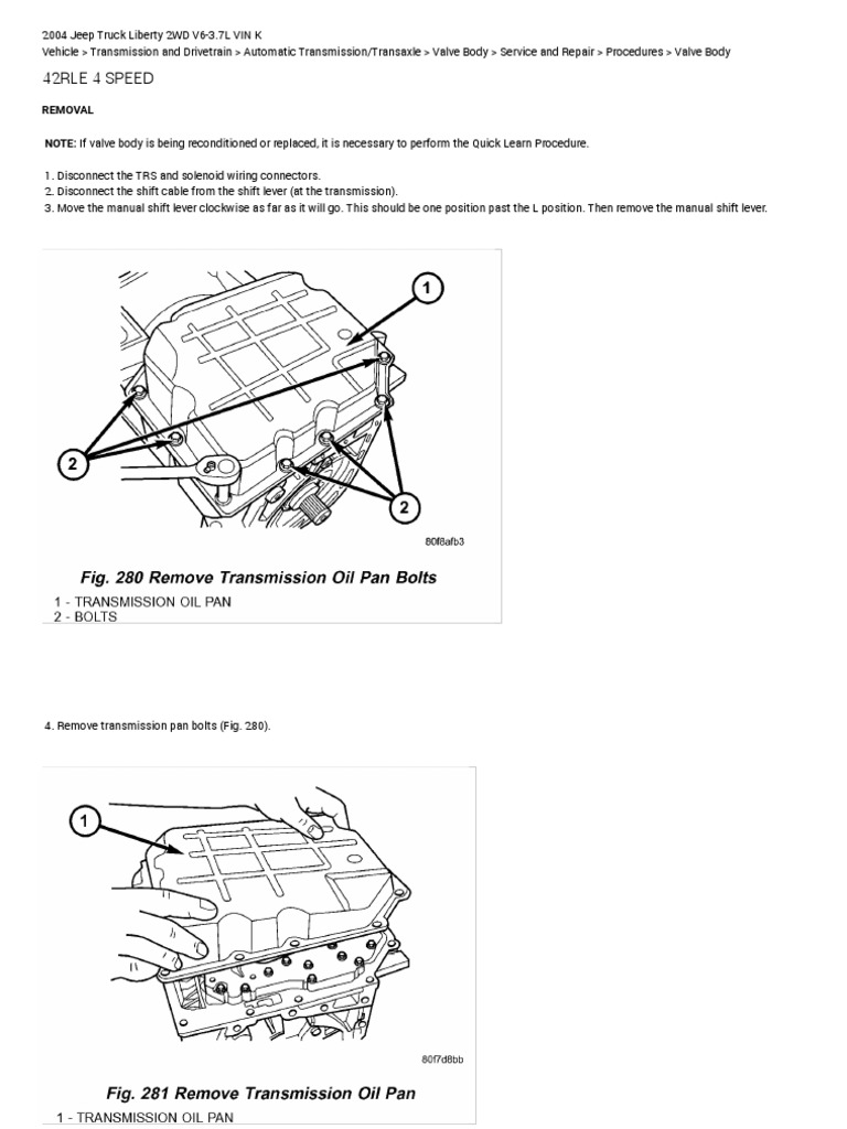 42rle 4 Speed: Removal | PDF | Automatic Transmission | Transmission ...