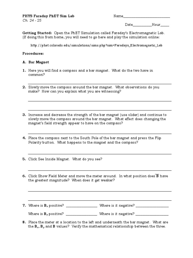 Faraday's Electromagnetic Lab Guide | PDF | Alternating Current | Magnet