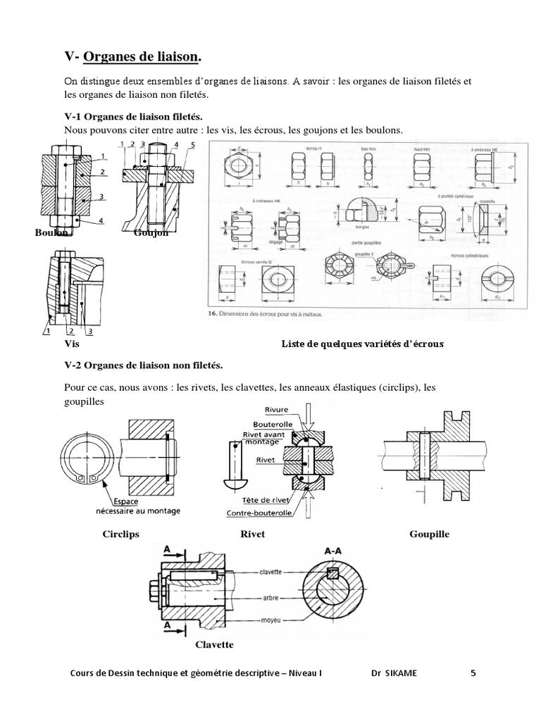 Chapitre 1 - Liaisons Mécaniques - Partie 2 | PDF | Histoire