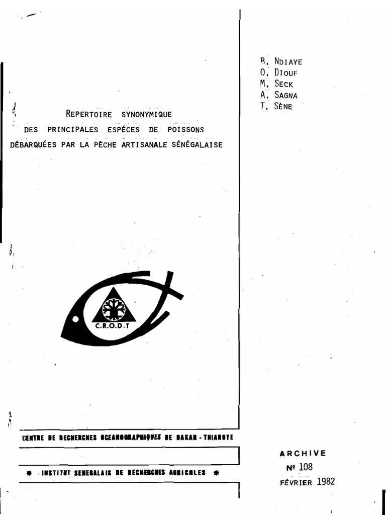 Noms et types de poissons au Sénégal | PDF | Poisson | Vertébrés marins