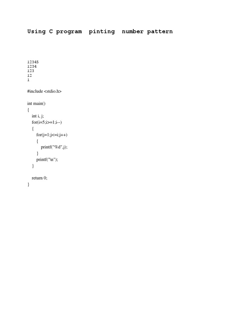 Pattern Progran On C | PDF | Classes Of Computers | Computer Architecture