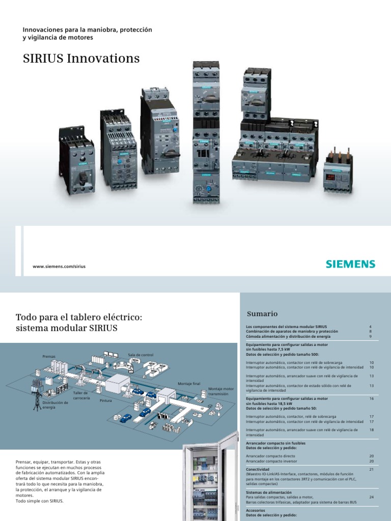 Folleto Sirius Innovations 3RV2 1 | PDF | Relé | Controlador lógico ... Folleto Sirius Innovations 3RV2 1 | PDF | Relé | Controlador lógico ...