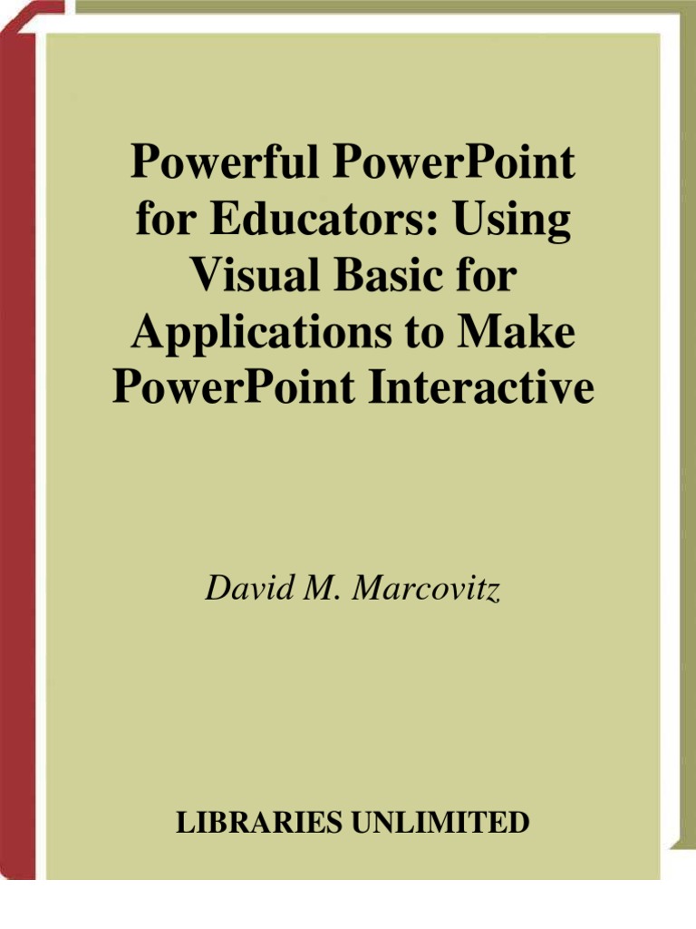 Powerful PowerPoint For Educators | PDF | Visual Basic For Applications ...