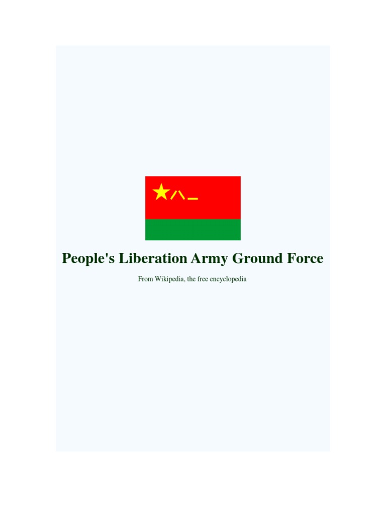 People's Liberation Army Ground Force | PDF | Battalion | Division ...