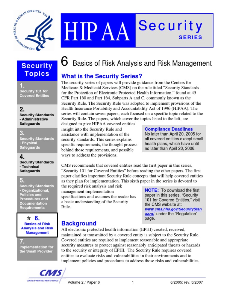 HIPAA Basic Risk Assessment | PDF