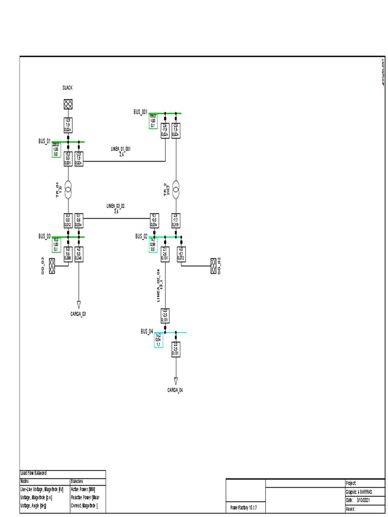 Simulacion Del Digsilent 4 Barras en PDF | PDF | Electronic Engineering | Nature