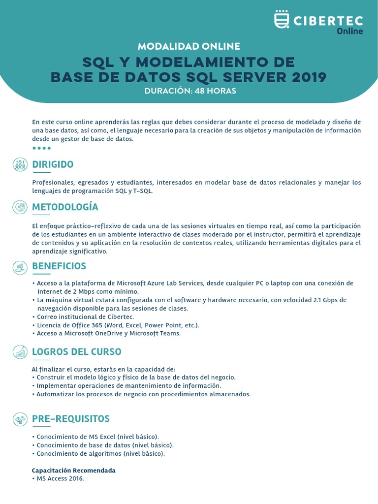 SQL y Modelamiento de Base de Datos | PDF | SQL | Servidor SQL de Microsoft